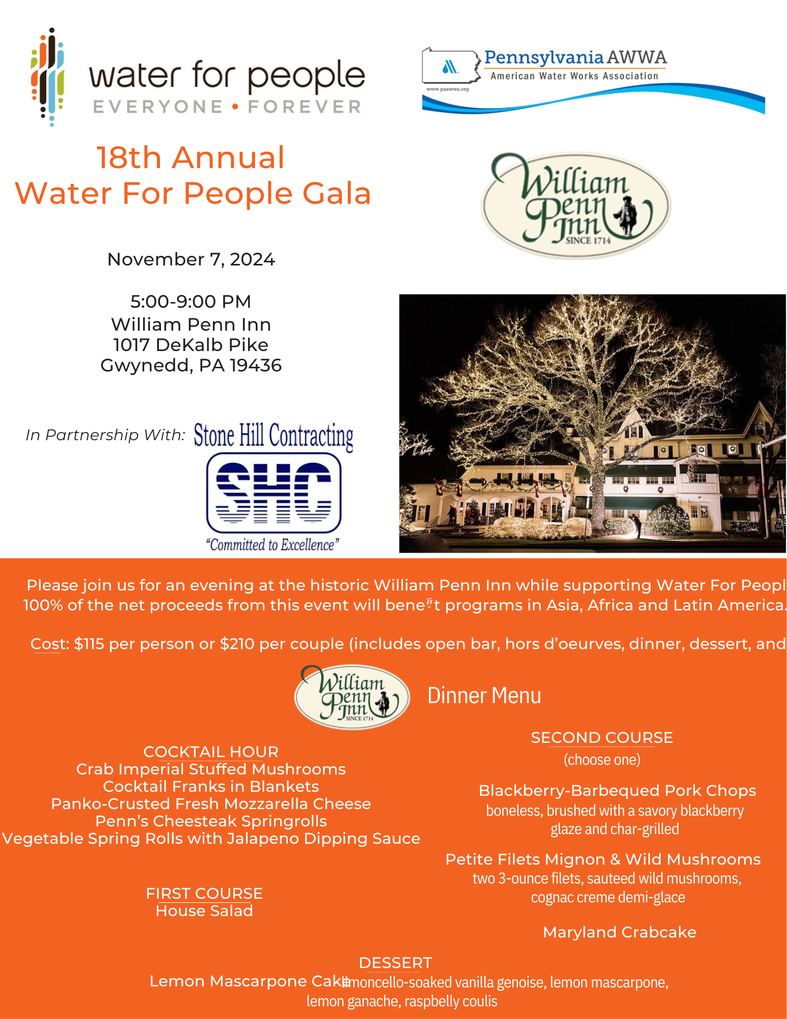 Pennsylvania AWWA 18th Annual Water for People Gala - Water For People
